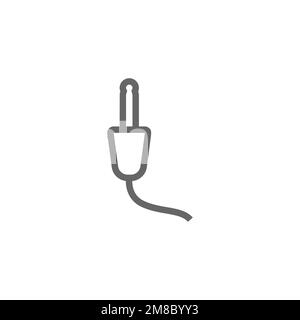 Headset plug cable icon, common graphic resources, vector illustration ...