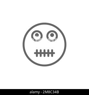 Shut up emoticons, common graphic resources, vector illustrations Stock ...