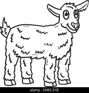 Goat Coloring Page Isolated for Kids Stock Vector Image & Art - Alamy