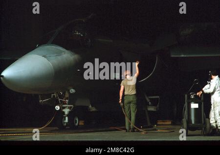 A 42nd Electronic Combat Squadron EF-111A Raven aircraft turns onto a ...