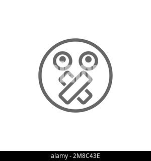 Shut up emoticons, common graphic resources, vector illustrations Stock ...