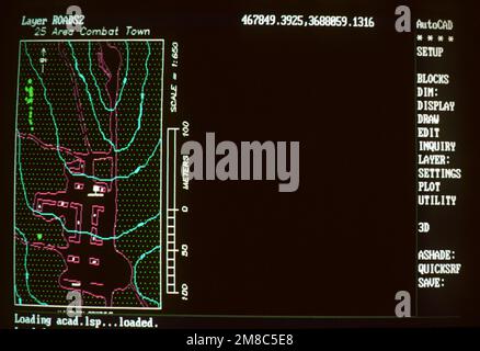 A view of a computer map enhancement display aboard the amphibious ...