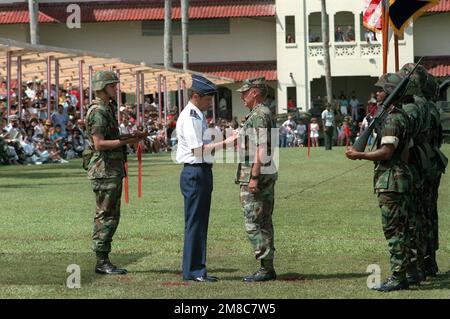 GEN. Fred F. Woerner, outgoing commander-in-chief, U.S. Southern ...