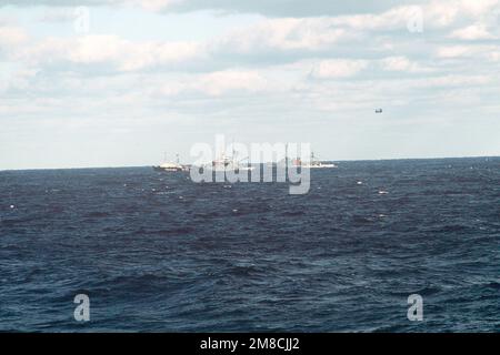 The submarine rescue ship USS KITTIWAKE (ASR-13) and the salvage ship ...