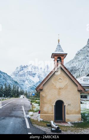 Small Church at Tre Cime Dreizinnen Dolomites South Tyrol Italy Stock ...