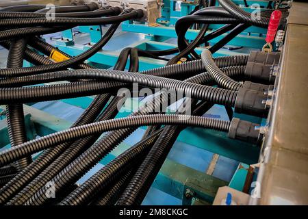 Electrical equipments components with cables valves energy power to ...