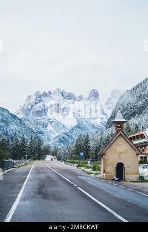 Small Church at Tre Cime Dreizinnen Dolomites South Tyrol Italy Stock ...