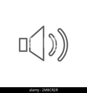 Volume line icon, common graphic resources, vector illustration Stock ...