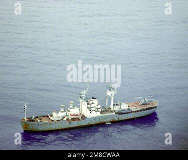 A port view of the Soviet Sibir class missile range instrumentation ...