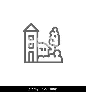 Residential area icons, common graphic resources, vector illustrations ...