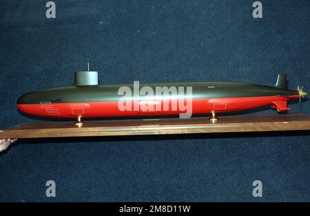 A model of the proposed SSN-21 class nuclear-powered attack submarine ...