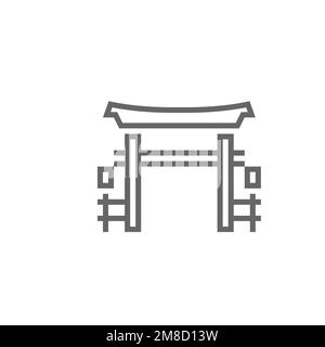 Retro city gate icons, common graphic resources, vector illustrations ...