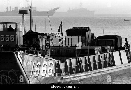 Landing Craft Utility (LCU) 1666, assigned to Naval Beach Unit (NBU) 7 ...