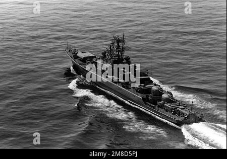 A port view of the Soviet Krivak II class guided missile frigate ...