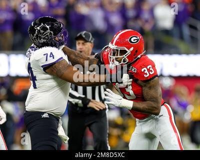 TCU offensive tackle Andrew Coker (74) is seen during an NCAA football ...