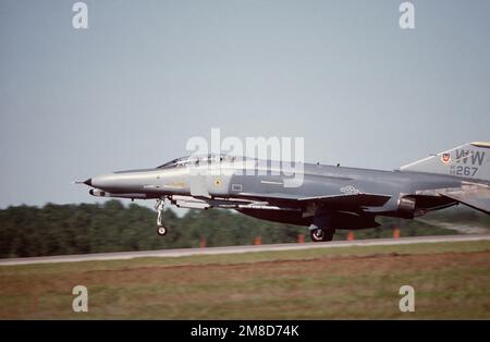 An F-4G Phantom II Advanced Wild Weasel aircraft of the 563rd Tactical ...