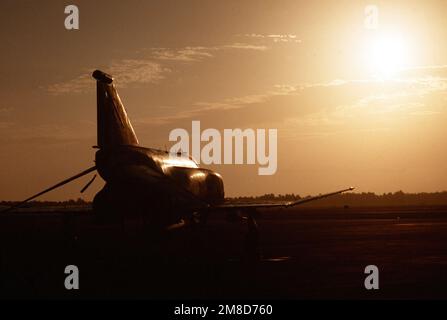 An F-4G Phantom II Advanced Wild Weasel aircraft of the 563rd Tactical ...