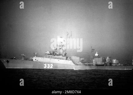 A port beam view of a Soviet Grisha V class light frigate underway ...
