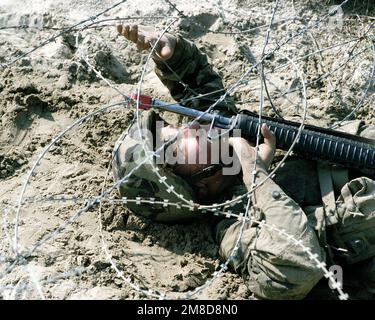 A female recruit from the 4th Recruit Training Battalion applies ...
