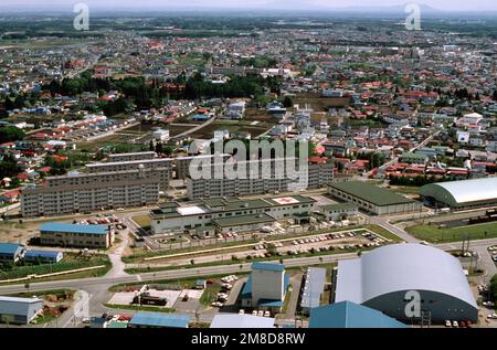 An aerial view of a portion of the base and surrounding area. The 317th ...