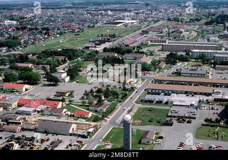 An aerial view of a portion of the base and surrounding area. The 317th ...