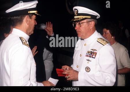 Adm. Leon A. Edney, right, commander in chief, U.S. Atlantic Command ...