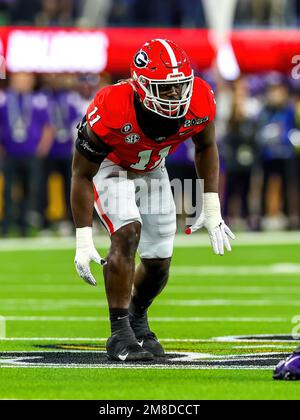 Georgia linebacker Jalon Walker (11) celebrates after a fourth down ...