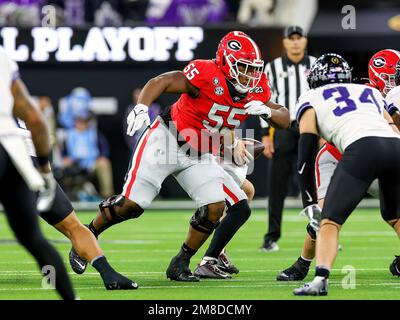 Georgia offensive lineman Jared Wilson (OL49) poses for a portrait at ...