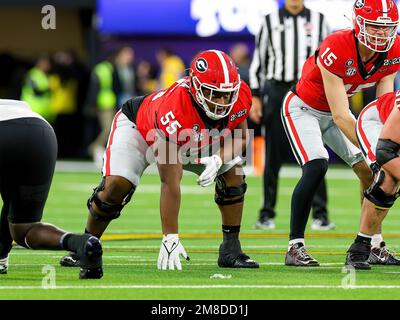 Georgia offensive lineman Jared Wilson (OL49) poses for a portrait at ...