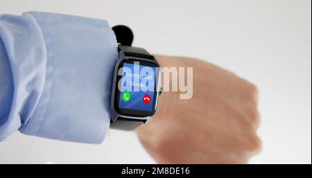 Stranger Fake Anonymous Mobile Call. Incoming Phone Call Stock Photo ...