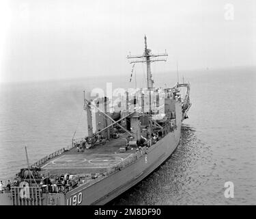 USS Boulder (LST-1190) landing vehicles, in 1986 Stock Photo - Alamy