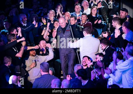 London, UK. 13th Jan, 2023. Barry Hawkins v Judd Trump in Quarter ...