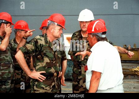 GEN Gordon R. Sullivan, vice chief of staff of the Army, stands in ...