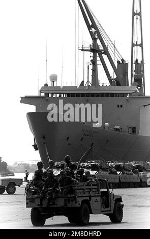 Soldiers use M998 High-Mobility Multipurpose Wheeled Vehicles (HMMWV ...