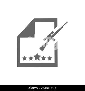 Sniper gun license icon, common graphic resources, vector illustrations ...