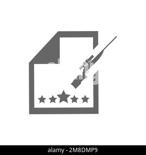 Sniper gun license icon, common graphic resources, vector illustrations ...