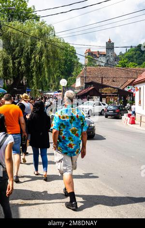 People at the entrance of Bran Castle in Bran, Romania, 2022 Stock ...