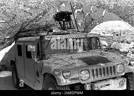 An M1038 High-Mobility Multipurpose Wheeled Vehicle (HMMWV) and a ...