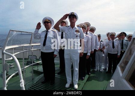 Admiral Charles R. Larson, left, Commander in CHIEF, US Pacific Fleet ...