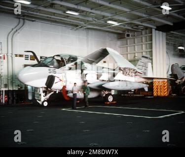 An Attack Squadron 95 (VA-95) KA-6D Intruder aircraft comes in for a ...