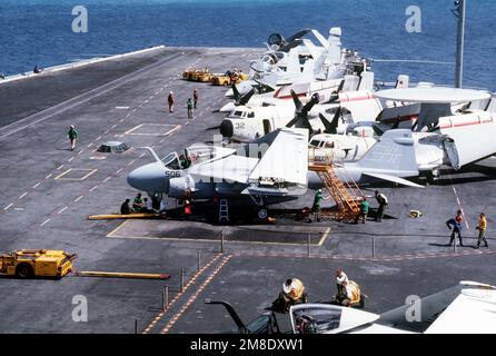 An Attack Squadron 95 (VA-95) A-6E Intruder aircraft comes in for a ...