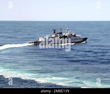 The Argentine destroyer ARA SARANDI (D-13) sails alongside the nuclear ...