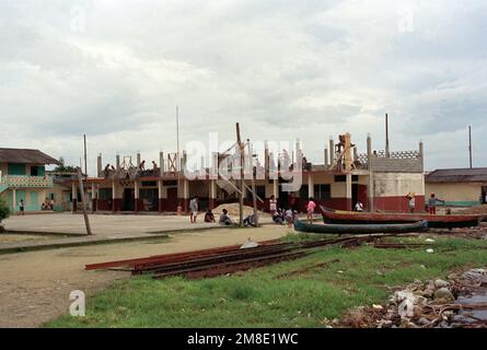 Members of Company A, 536th Engineering Battalion, work with local ...