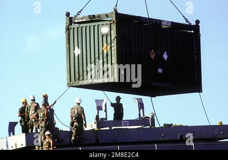 U.S. Army Soldiers from 155th Inland Cargo Transfer Company, 53rd ...
