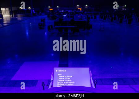 Rust, Germany. 09th Jan, 2023. DJ Bobo sits in front of his computer ...