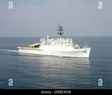 The command ship USS LA SALLE (AGF-3), command center for all mine ...