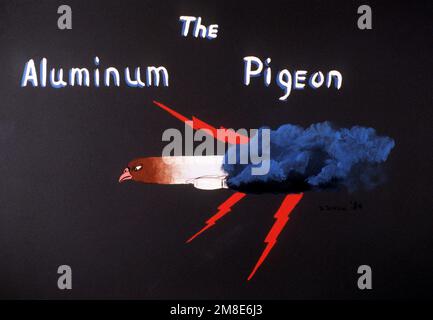 KC-135 Aluminum Pigeon Nose Art Stock Photo - Alamy