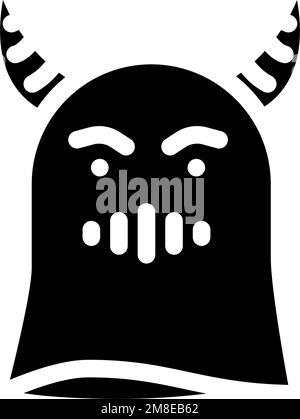 demon ghost glyph icon vector illustration Stock Vector Image & Art - Alamy