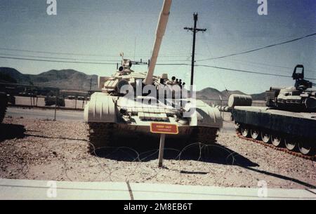 A front view of a Soviet T-80 main battle tank clearly showing the ...