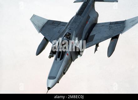 A 35th Tactical Fighter Wing F-4E Phantom II aircraft approaches the ...